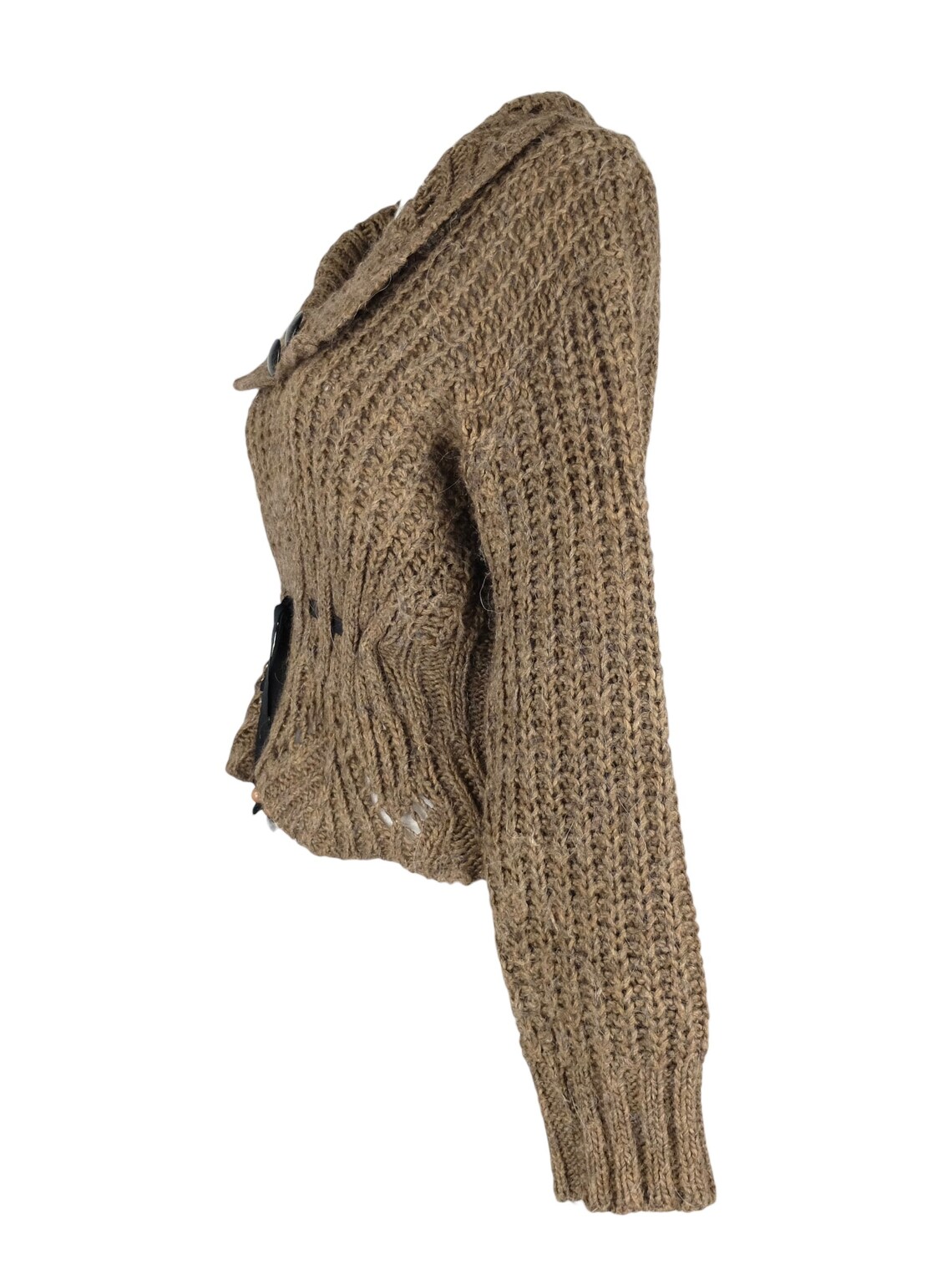 Vintage 2000s Y2K Boho Chic Prairie Cottage Brown Tan Knit Pullover ...