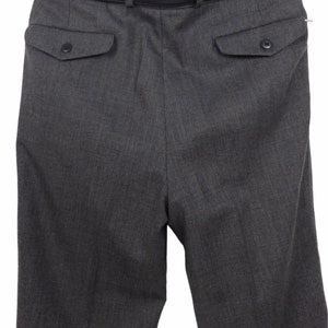 Vintage 70s Men’s Mod Grey Wool Basic Straight Leg Pleated Trouser ...
