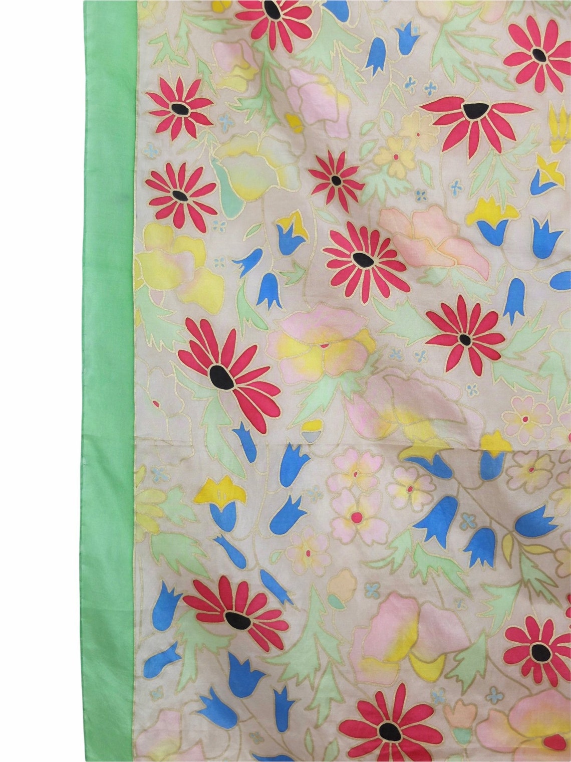 Vintage 70s Silk Mod Psychedelic Bright Floral Patterned Large - Etsy