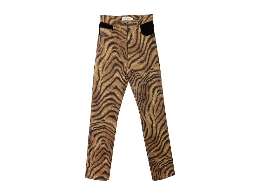 Vintage 2000s Y2K Cheetah Animal Print High Waisted Straight Leg ...
