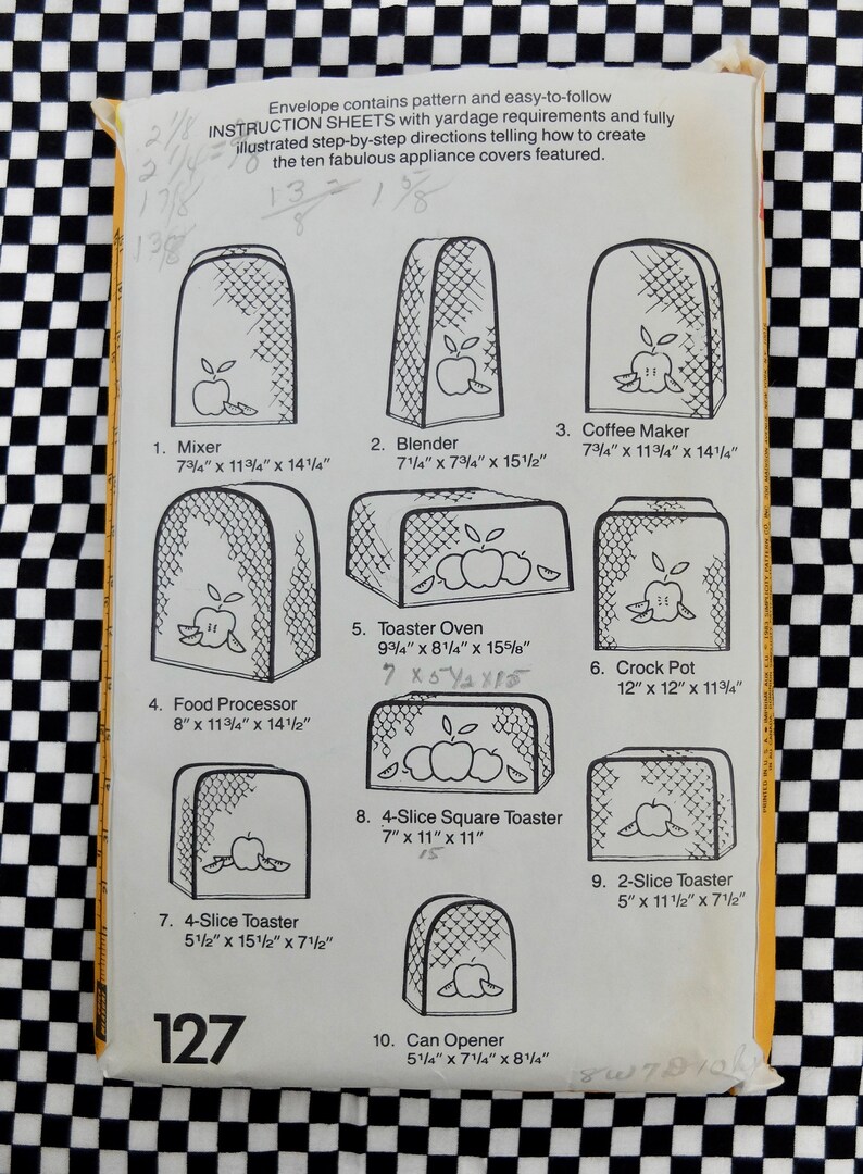 Vintage 70s Simplicity Sewing Pattern 127 Kitchen Appliance - Etsy