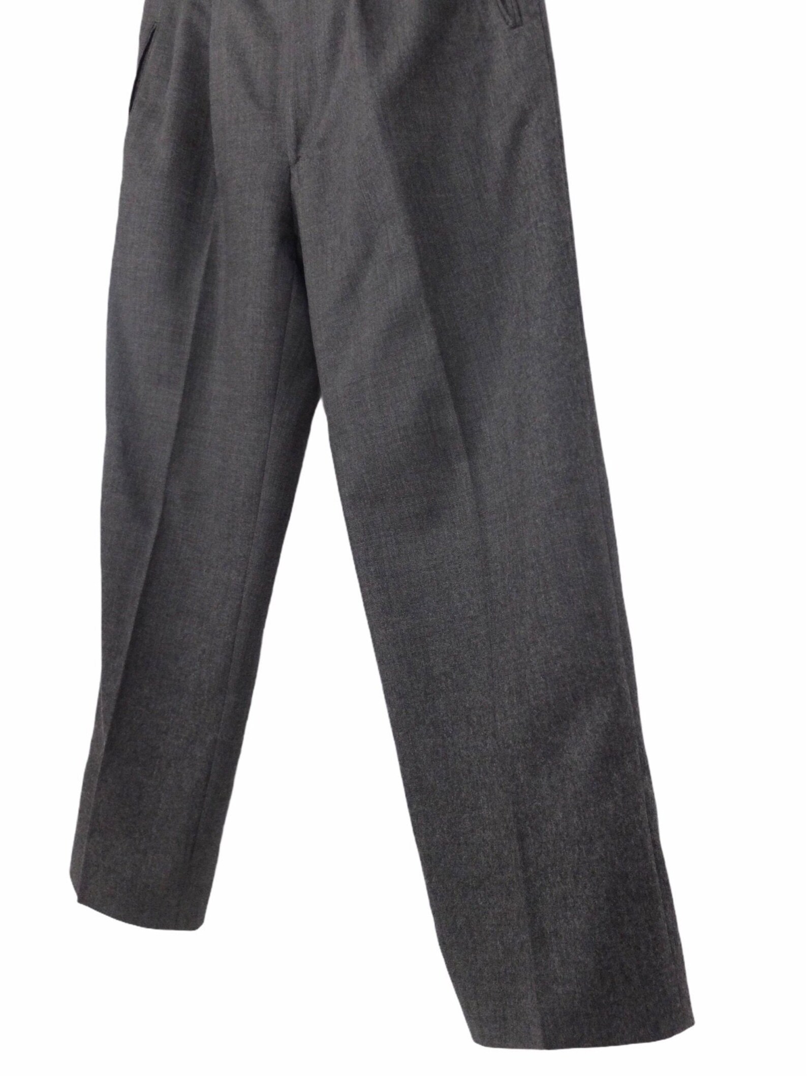 Vintage 70s Men’s Mod Grey Wool Basic Straight Leg Pleated Trouser ...
