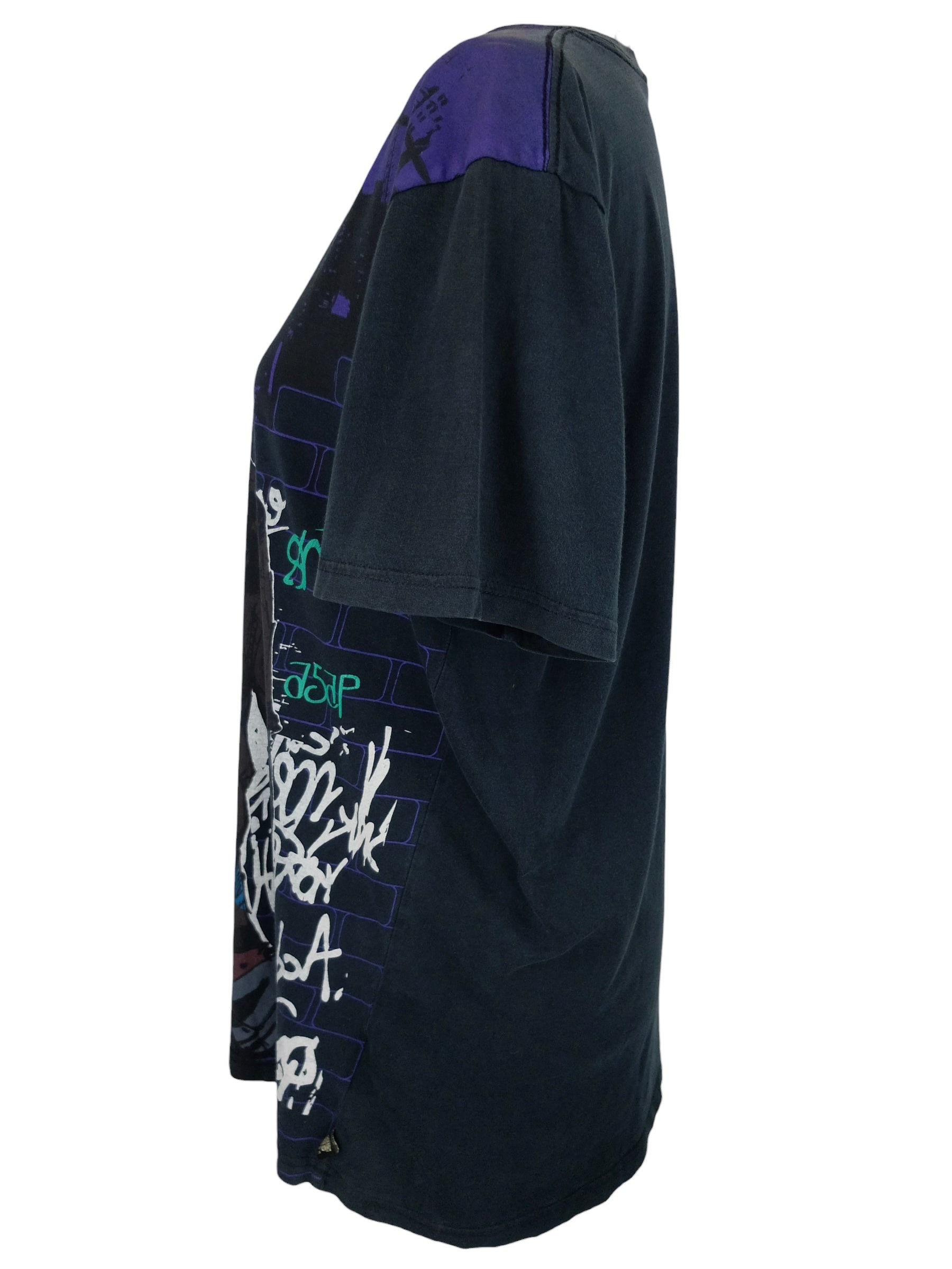 Vintage 2000s Y2K Fishbone Streetwear Hip Hop Style Black & Purple ...