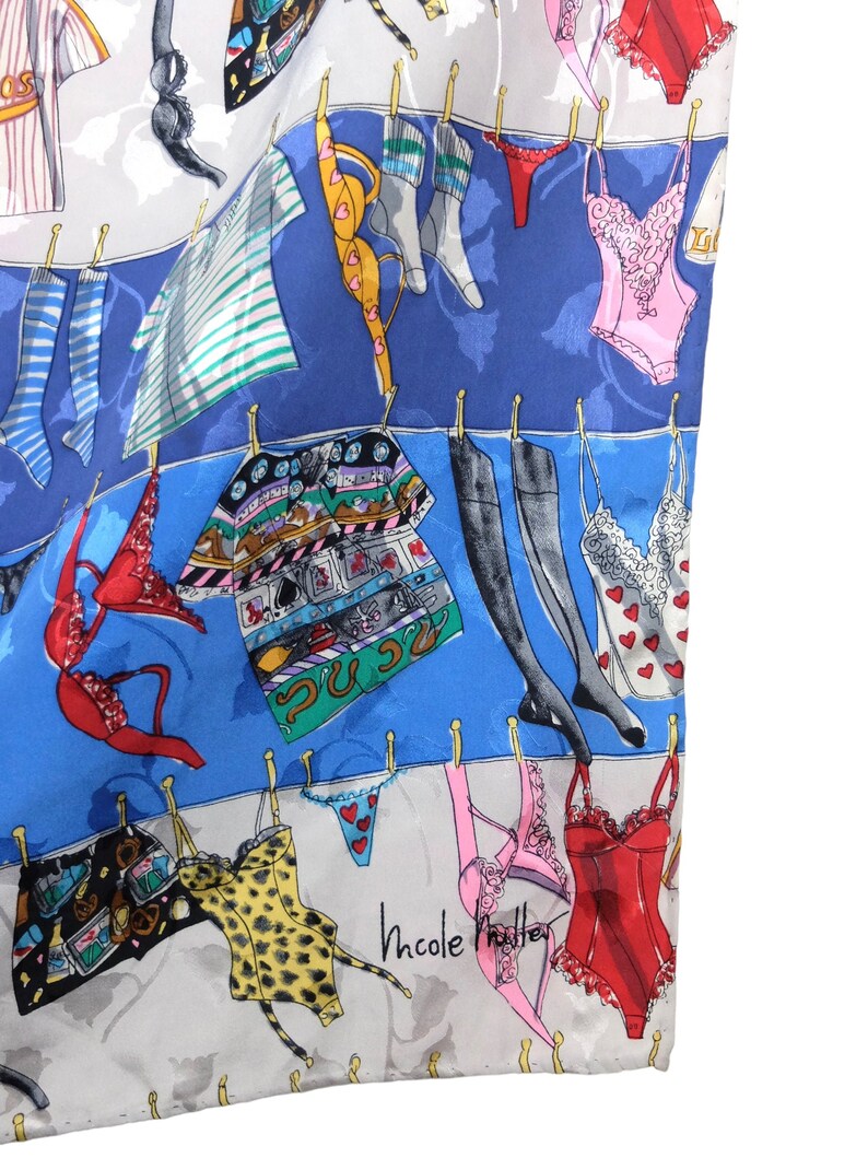 Vintage 2000s Y2K Silk Chic Lingerie Laundry Patterned Large - Etsy