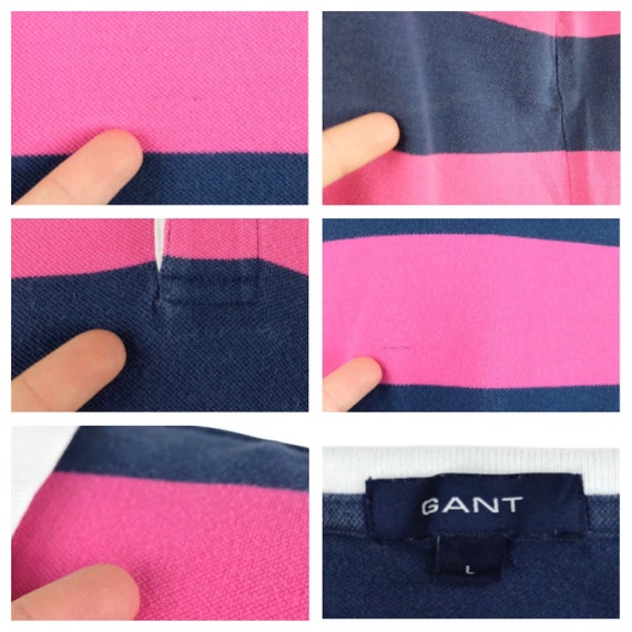 Vintage 00s Y2K Gant Preppy Academia Punk Pink & Navy… - Gem