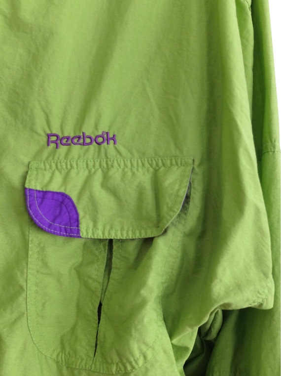 Vintage 80s Reebok Branded Logo Sports Athletic Lime … - Gem