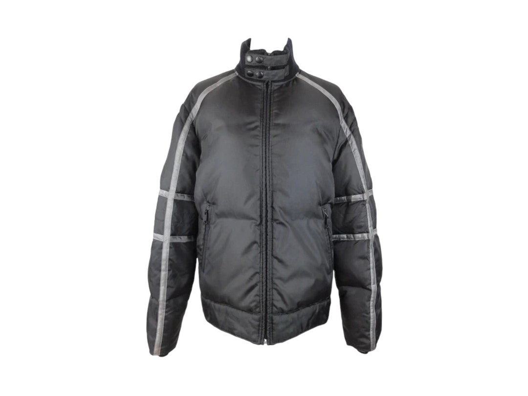 Vintage 2000s Y2K Subversive Moto Aviator Style Down Feather Black ...