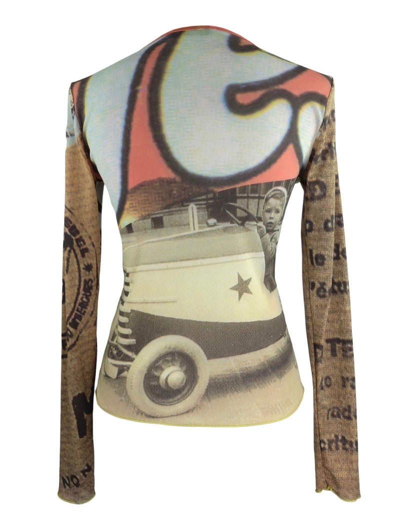 Vintage 2000s Y2K Cop Copine Abstract Retro Maltese Scrapbook Graphic ...