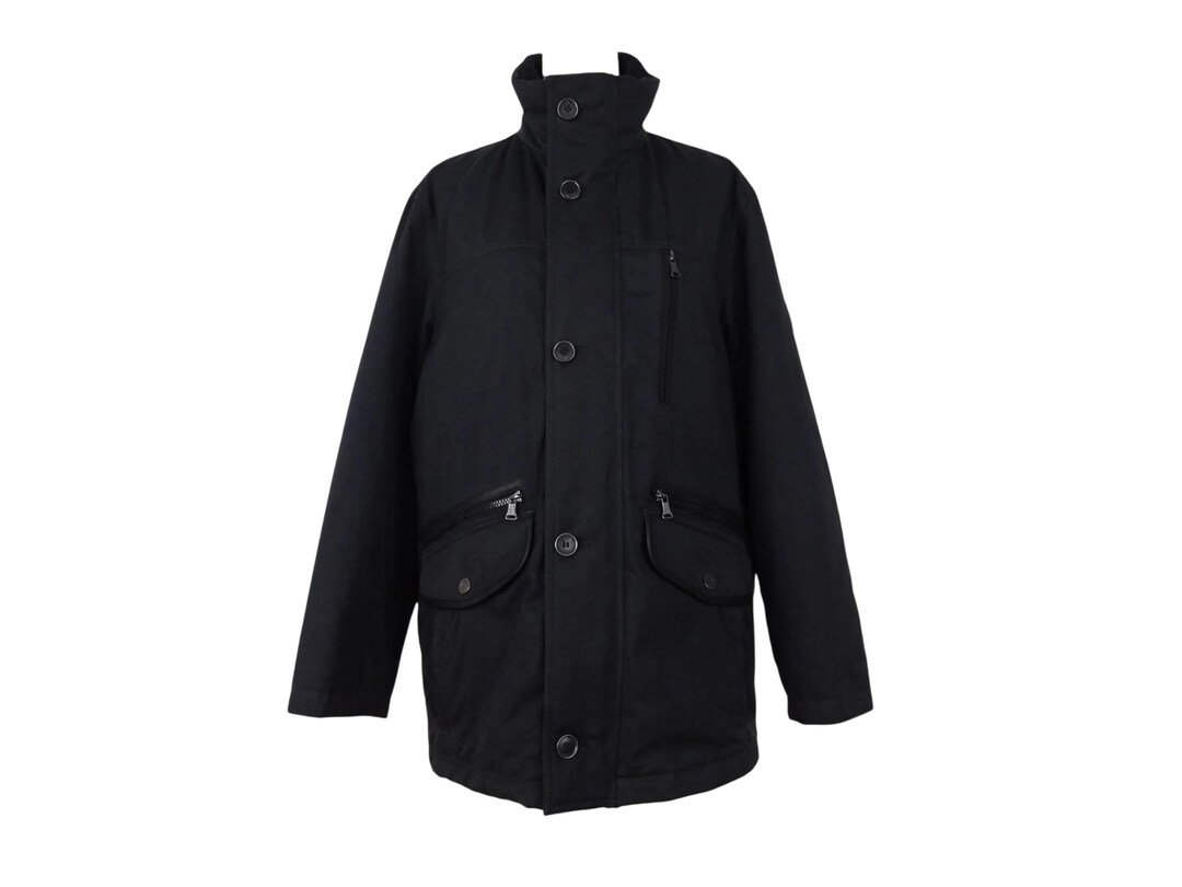 Pierre Cardin Men’s Black Basic Zip & Button Down Puffer Jacket Winter ...