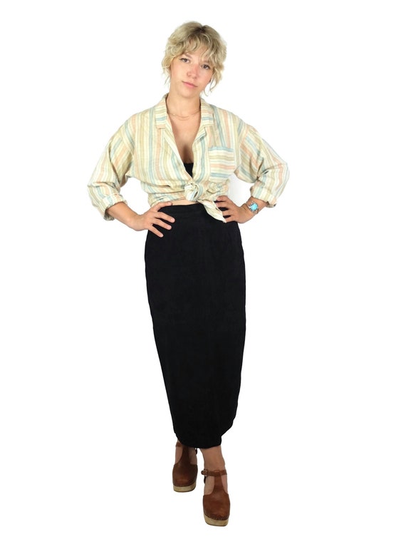 Vintage 70er Boho Hippie Pastell Gestreift Langarm Kragen Etsy