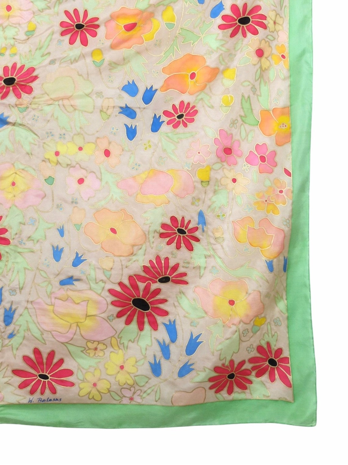 Vintage 70s Silk Mod Psychedelic Bright Floral Patterned Large - Etsy