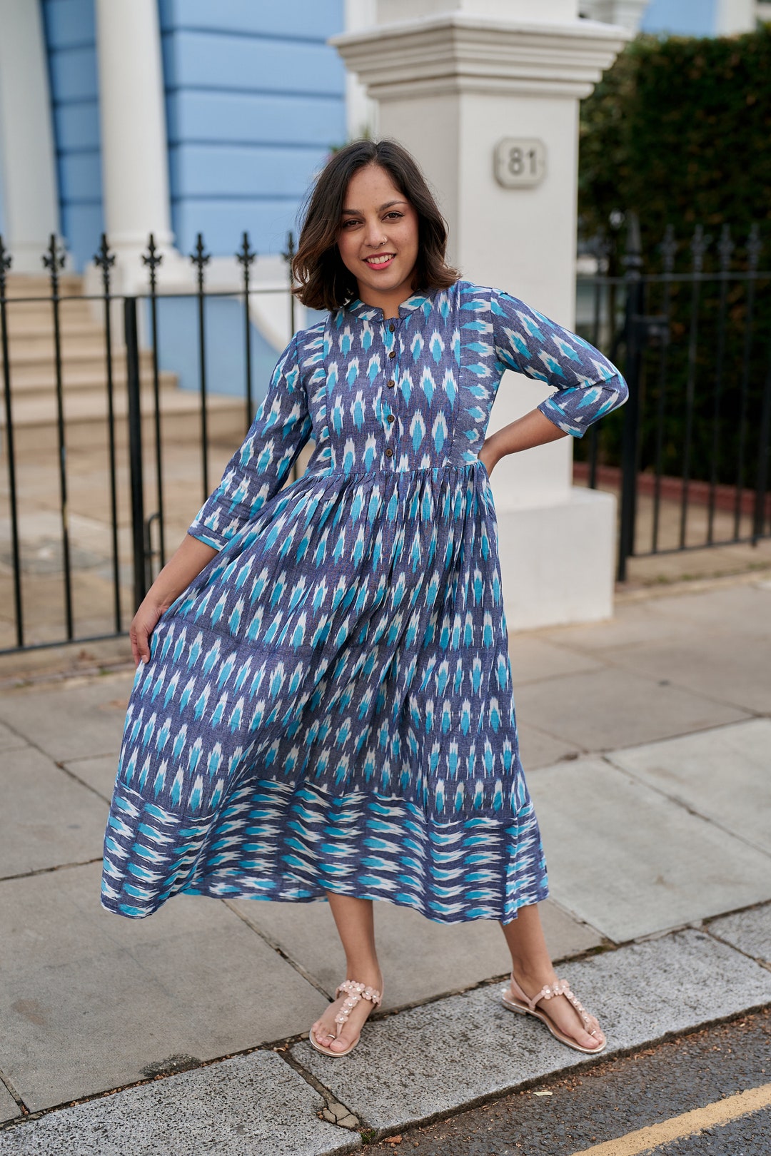 New Varuni Dress,pure Cotton,handloom,ikat,bohemian,casual-occasional ...