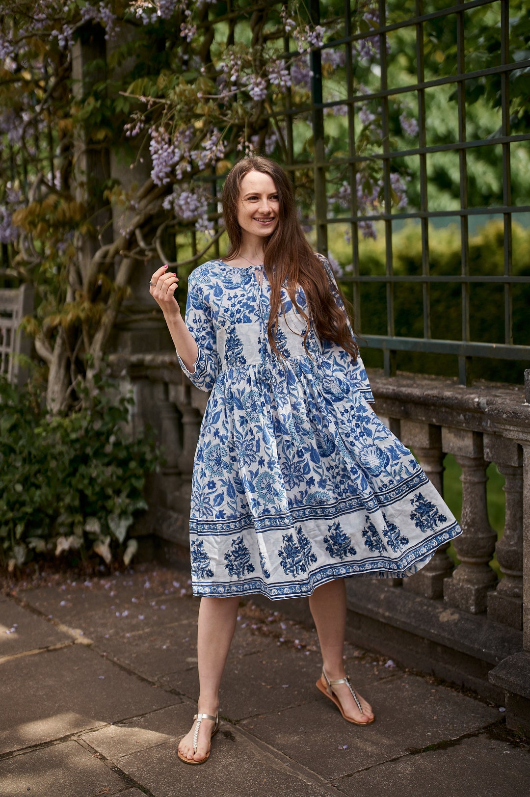 New Keli-tunic Dress,pure Cotton,hand Block Printed,bohemian,casual ...