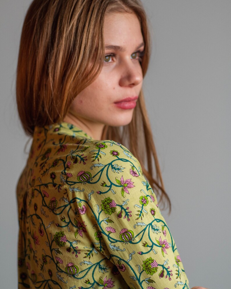 New Emily Tunic Shirtpure Cottonhand Block - Etsy UK