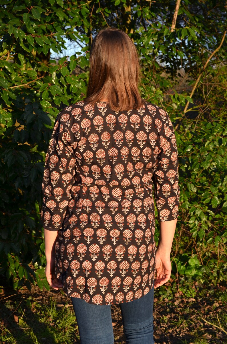 New Abhilasha Tunic Shirtpure Cottonhand Block | Etsy UK