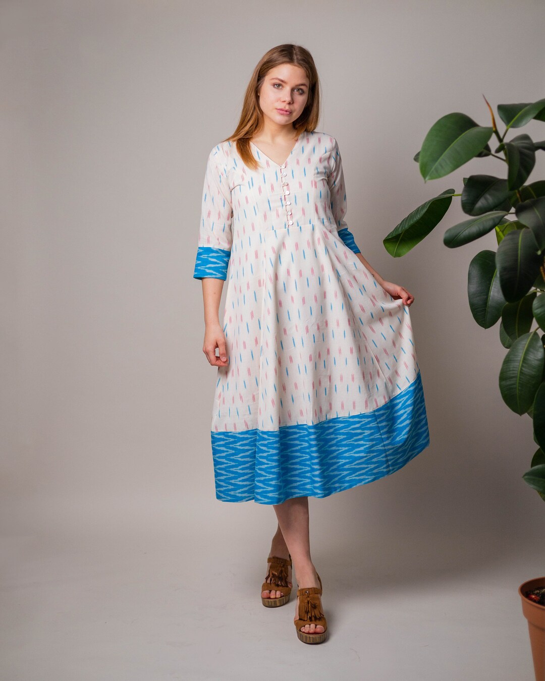 Pacifica-dresscalf Lengthikathand - Etsy