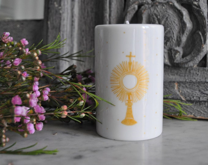 Candle and Candle Holder for Communion, Profession of Faith, Baptism ...