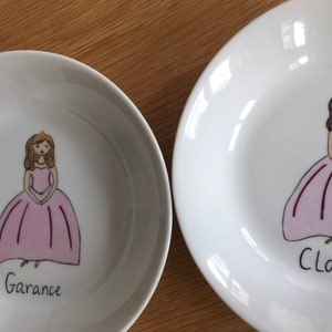 Porcelain Plate for a Little Girl Drawing of Princess Crown - Etsy