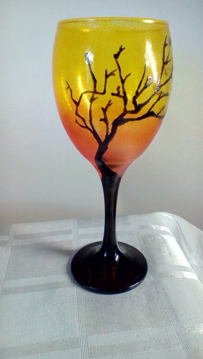 Gothic Style Tree Set of Four Colourful Large Hand Painted - Etsy