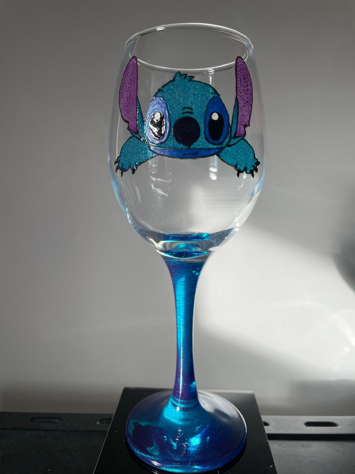Stitch Lilo and Stitch Bright Large Hand Painted Wine Glass - Etsy