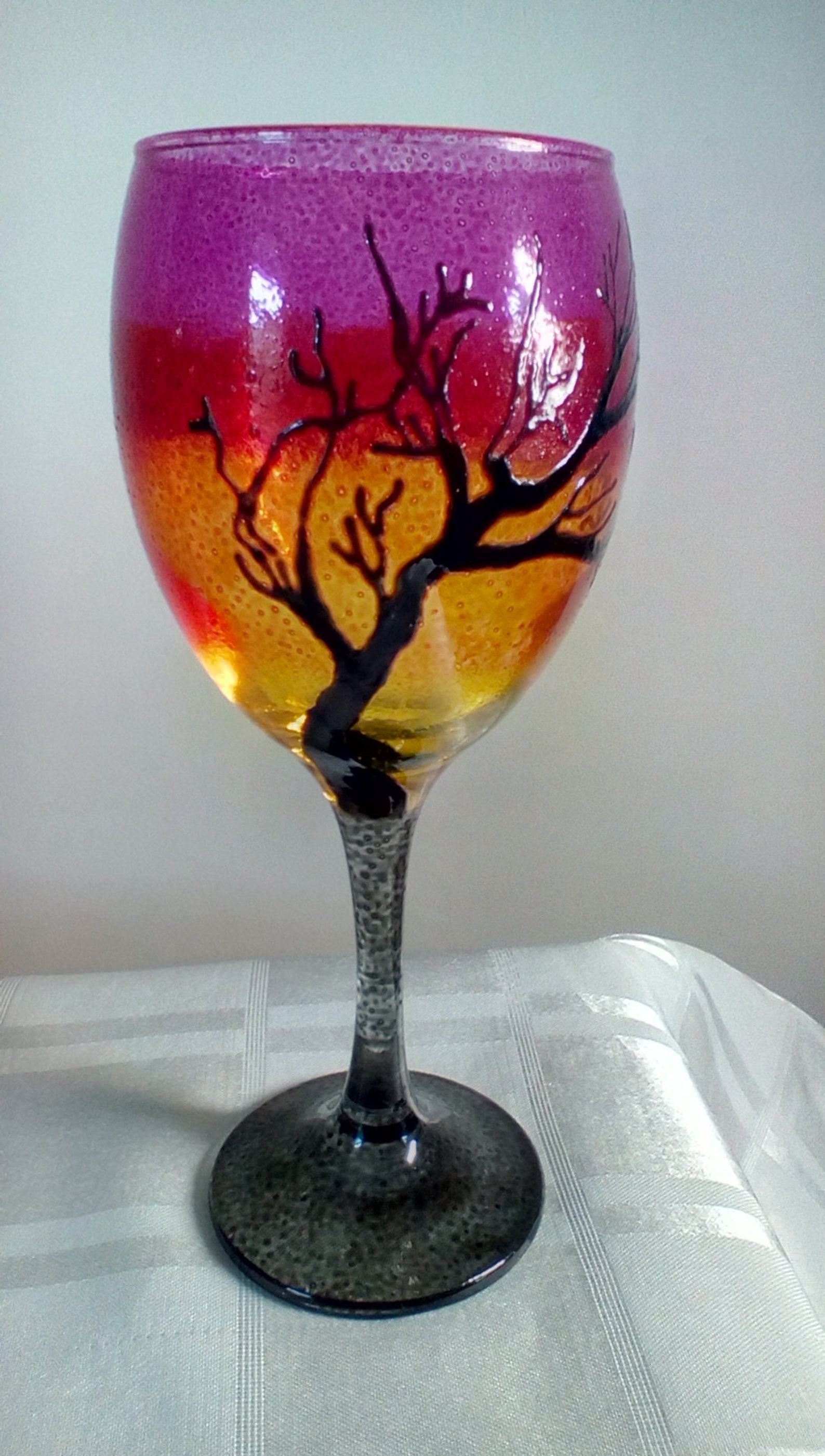 Gothic Style Tree Set of Four Colourful Large Hand Painted - Etsy