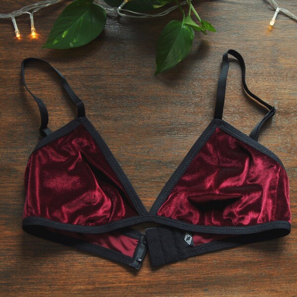 Red Triangle Bra - Etsy