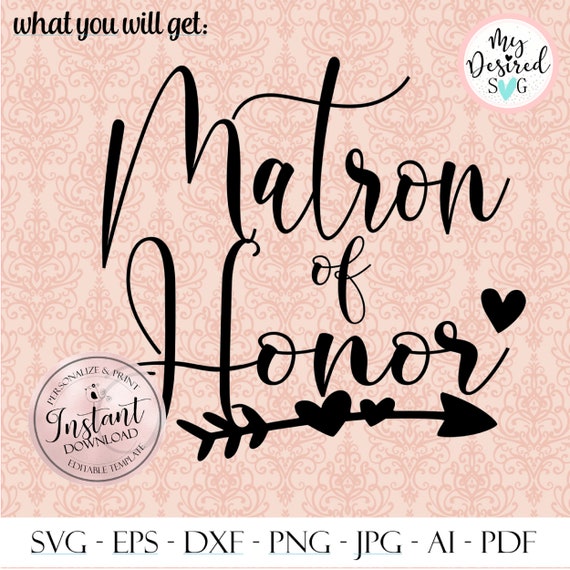 Matron of Honor svg I do crew svg Matron of Honor card Png wifey and ...