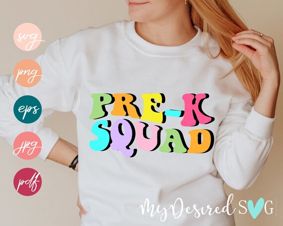 Pre-k Squad SVG Back to School Design School Squad Svg - Etsy