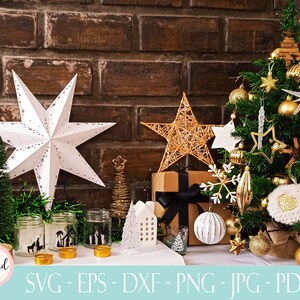 Christmas Tree Star 3D SVG, Cutting File for Tree Topper, Christmas ...