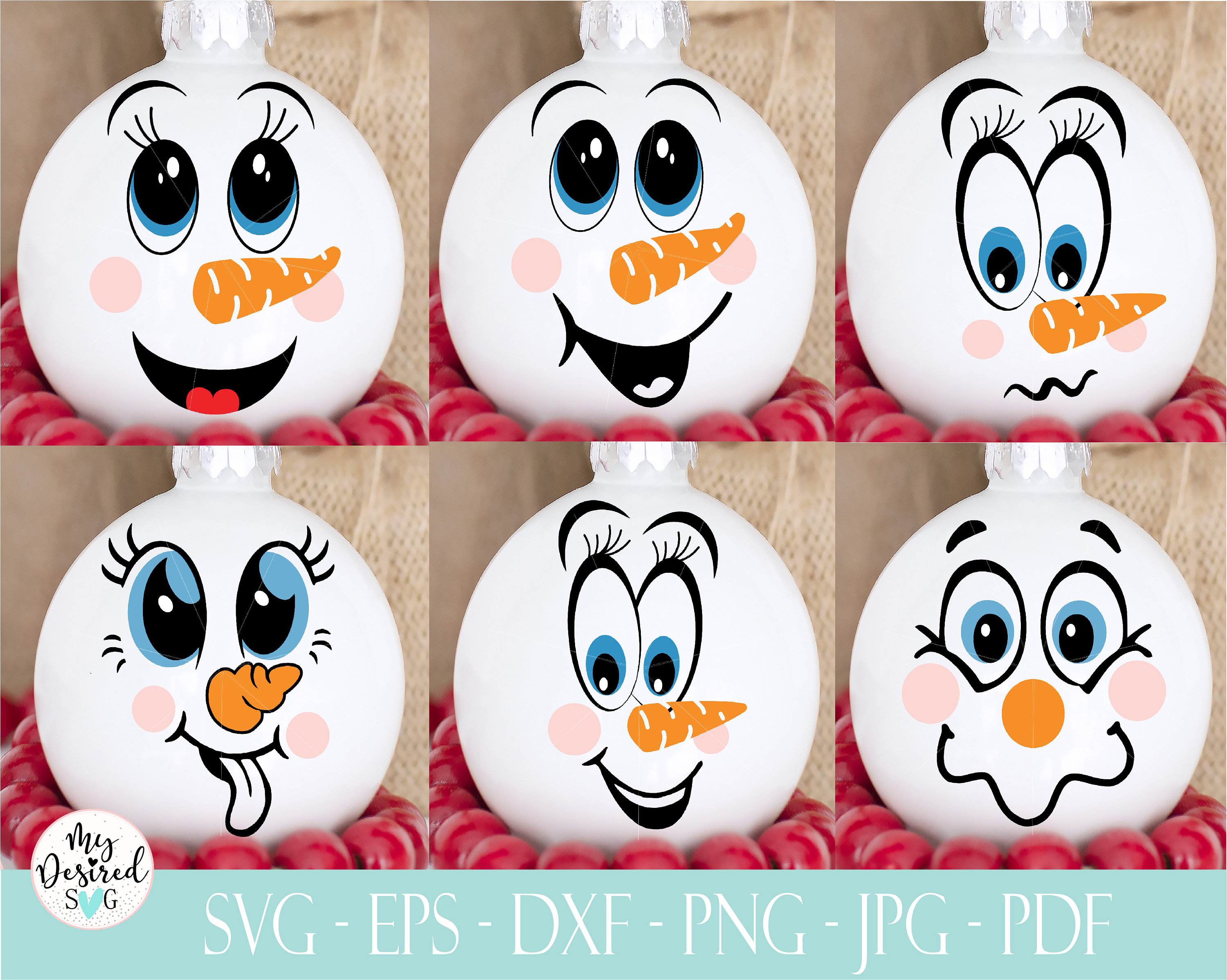 Snowman Face SVG Bundle Cutting File Snowman Face Png Snowman - Etsy