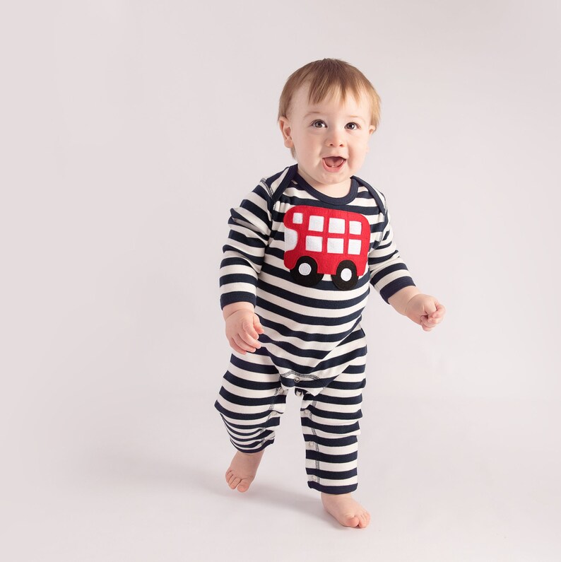 London Bus Romper, Baby Romper, Toddler Romper, Unique Baby Outfit ...