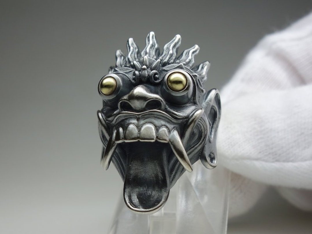 Rangda Ring - Bali Mask Ring - Sterling Silver 925 - Etsy Canada