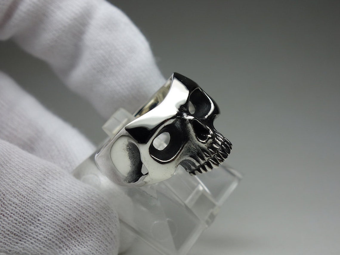 Skull mask Ring Half Jaw Skull Mask Ring Silver 925 - Etsy