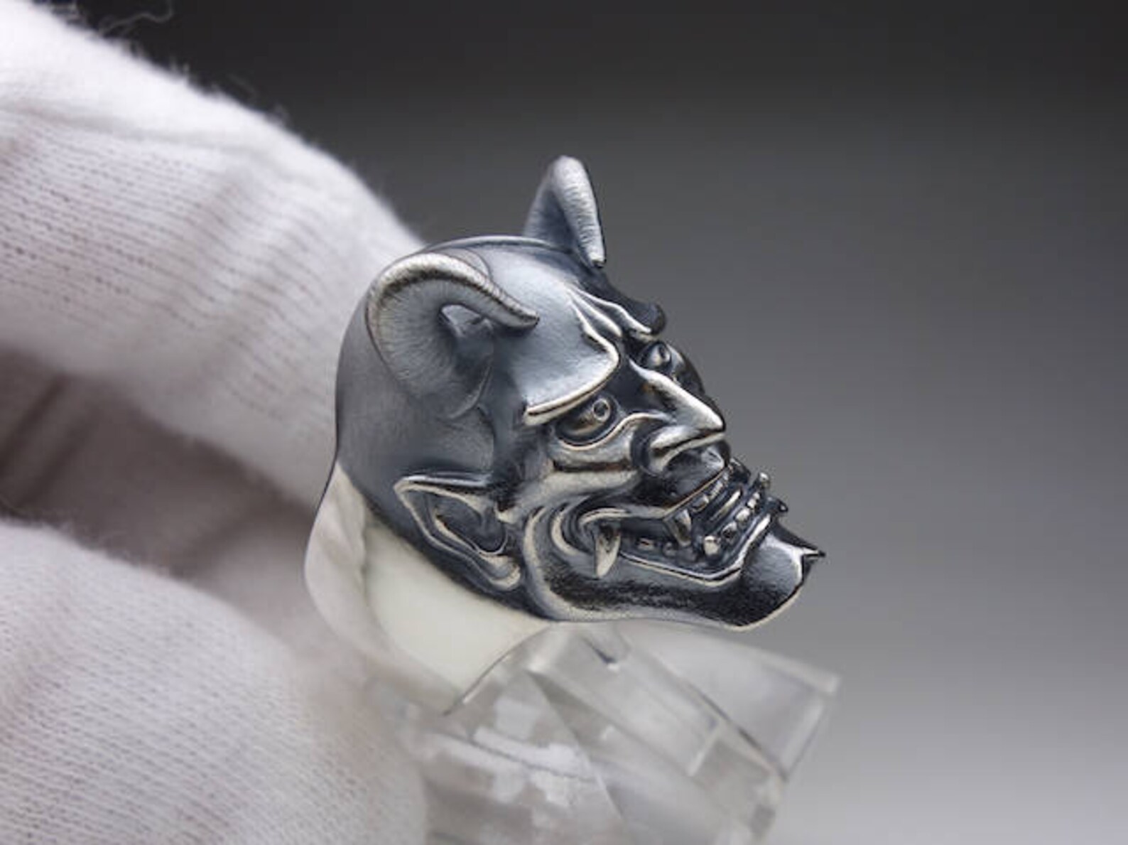 Horiyoshi 3 X CREEP Collaboration Ring Hannya Ring Silver 925 - Etsy
