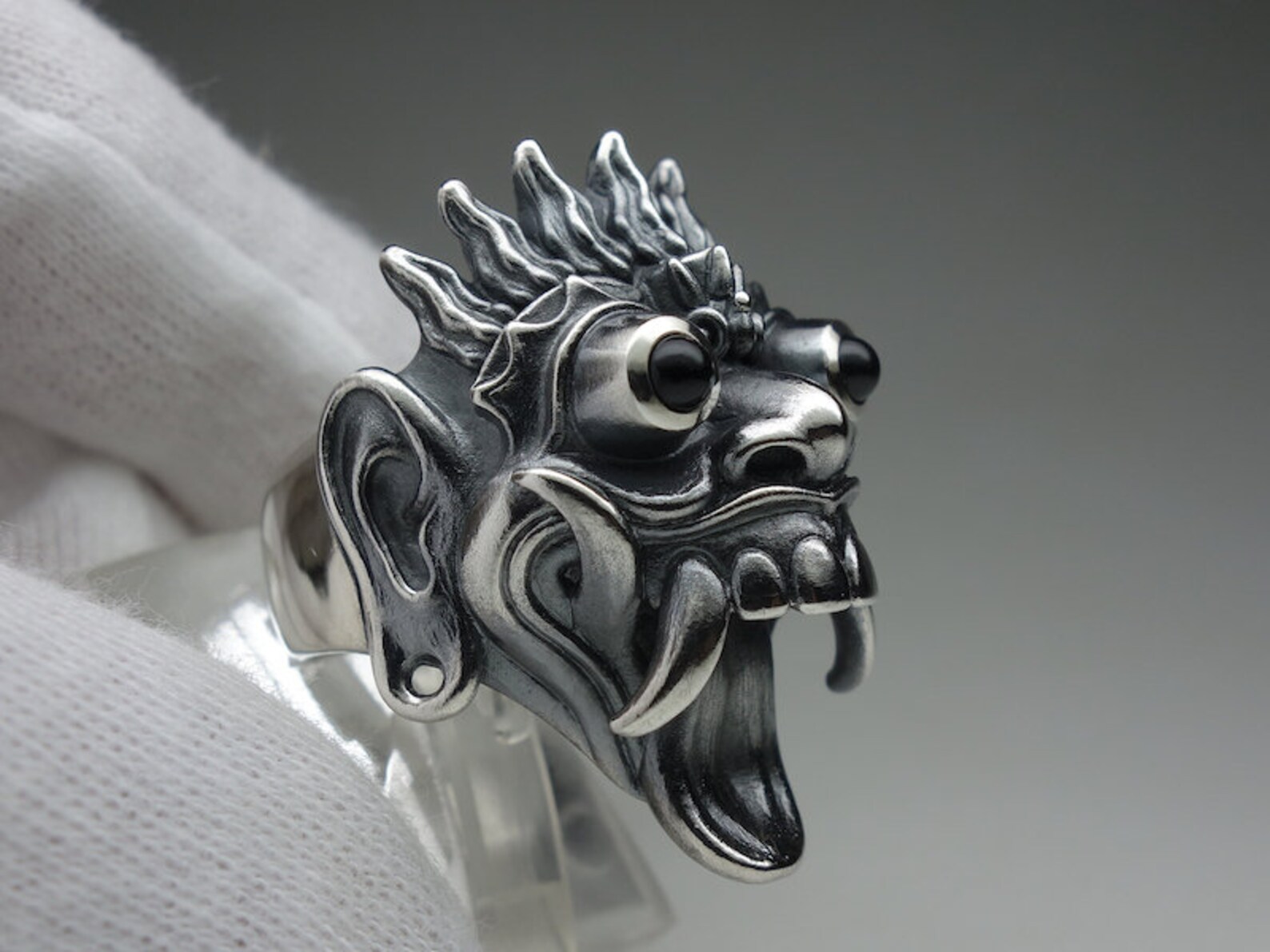 Rangda Ring - Bali Mask Ring - Sterling Silver 925 - Etsy Canada