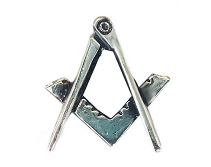 Square and Compass Masonic Pin Lapel. Freemason Signet With Embossed ...