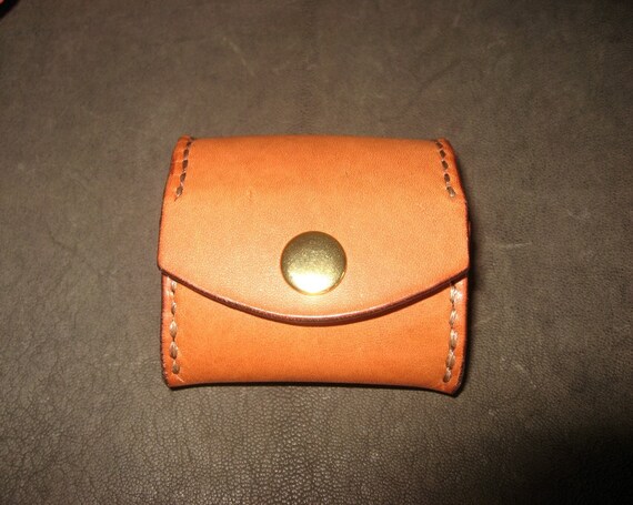 Small square leather pouch for headphones jewellery coins | Etsy
