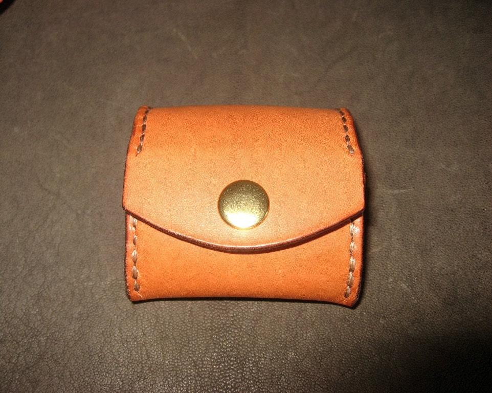 Small, Square Leather Pouch for Headphones, Jewellery, Coins; Headphone ...