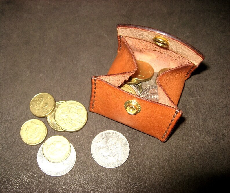 Small, Square Leather Pouch for Headphones, Jewellery, Coins; Headphone ...