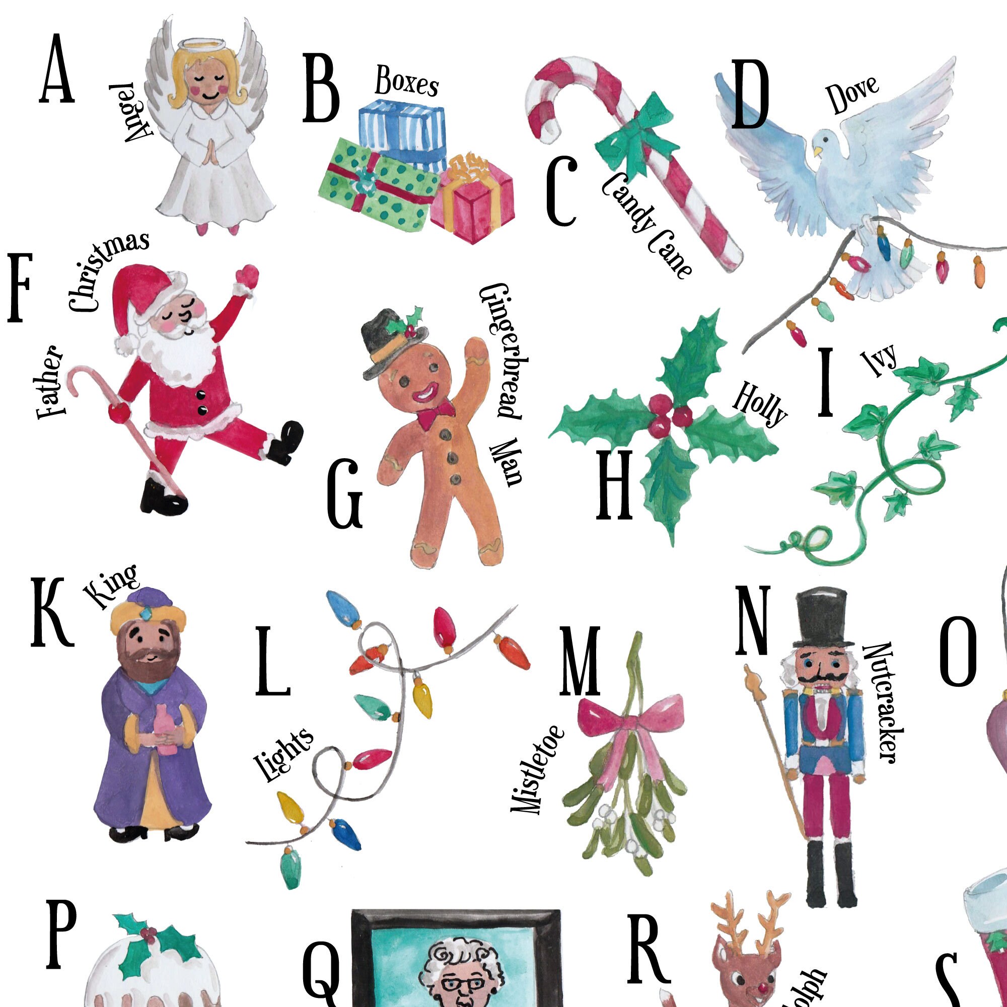 A-Z Christmas, Christmas Alphabet INSTANT DOWNLOAD - Etsy
