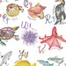Sea Animals Alphabet Print, A-Z Sea Creatures, Nursery Art, Kids ...