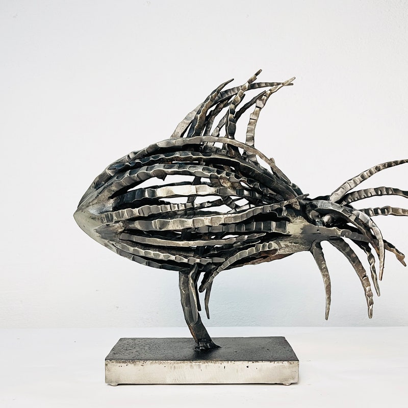 Metal Fish Sculpture - Etsy