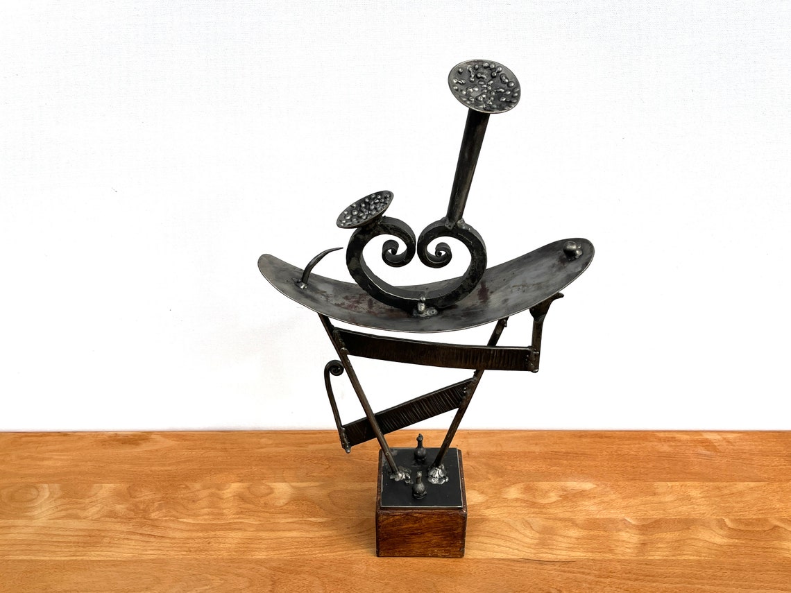 Artistic Metal Sculpture Hand-forged Art Object for Stylish Decor - Etsy