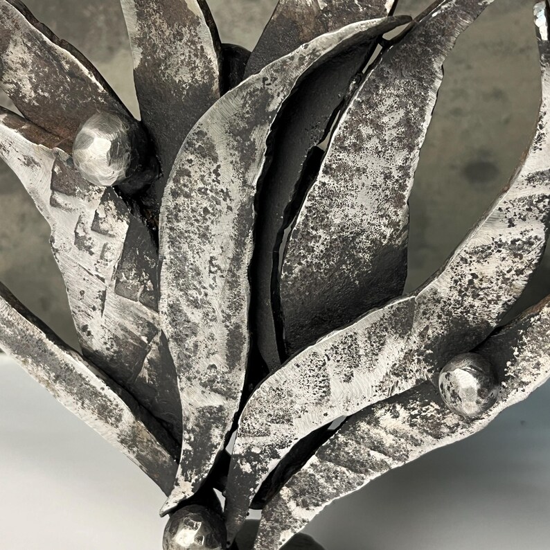 Unique Abstract Metal Flower Sculpture: Handcrafted Home Decor ...
