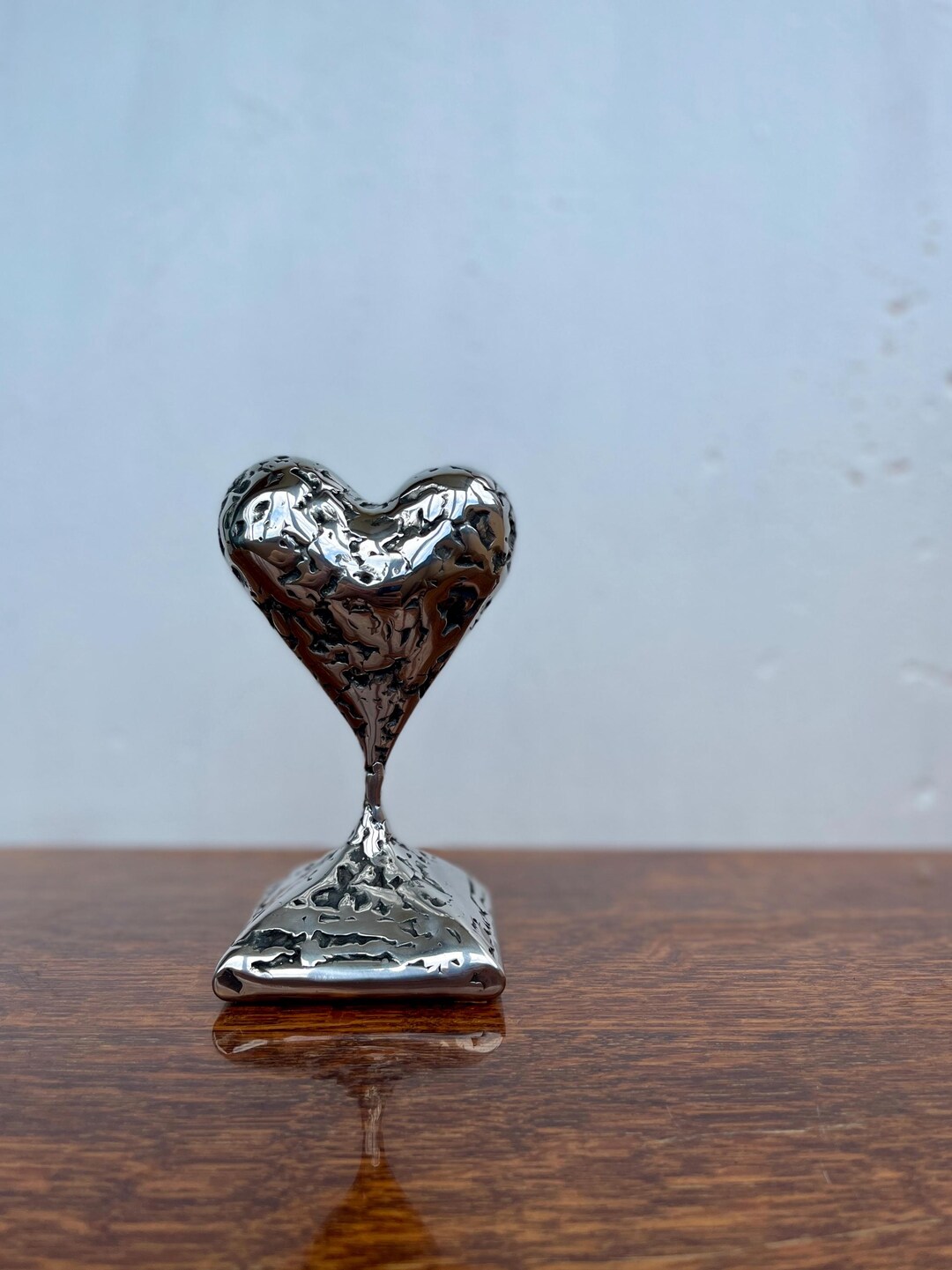 Heart Sculpture: Handmade Brutalist Metal Welded Art - Beletskyi - Etsy