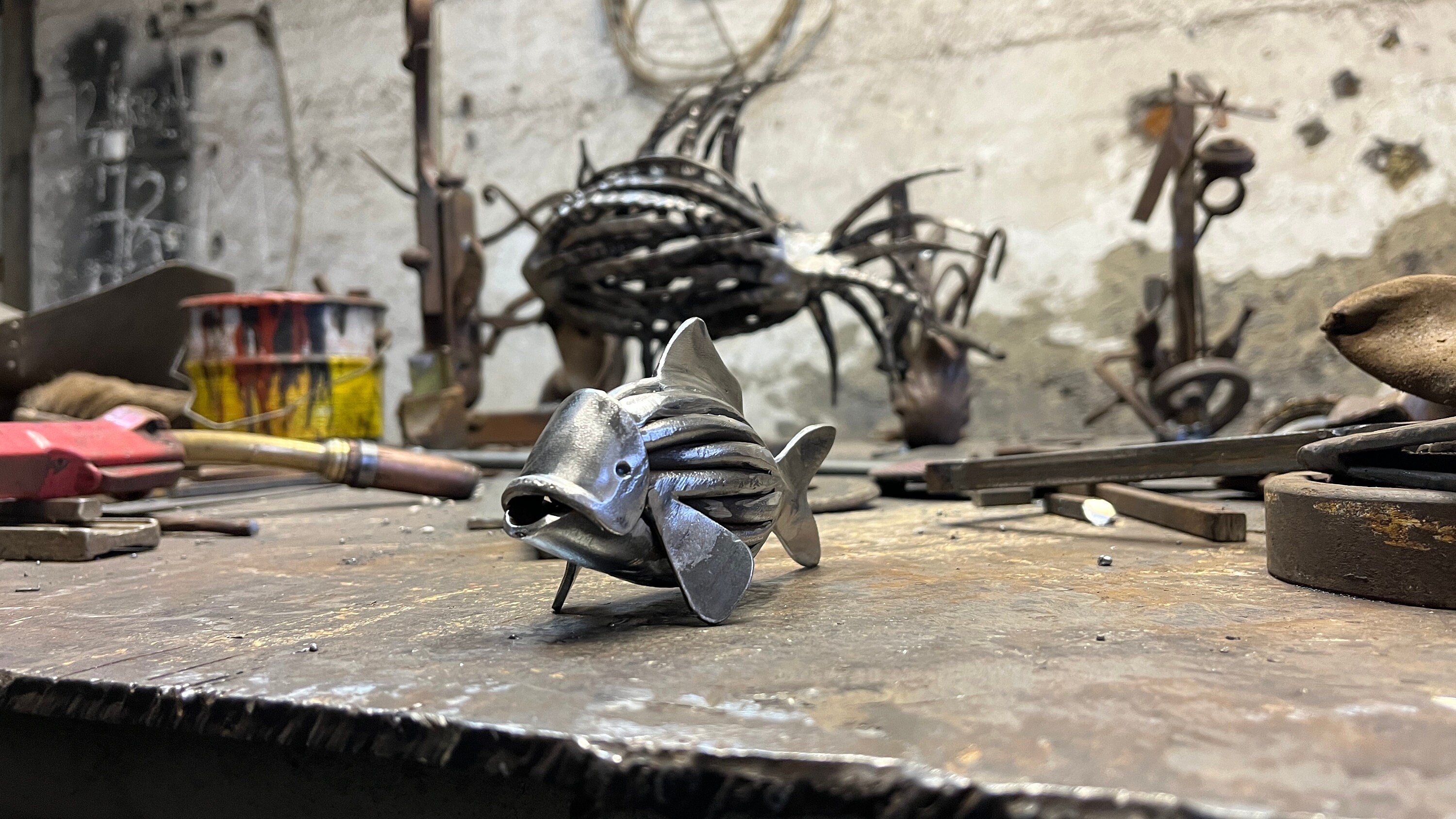 Metal Fish Unique Handcrafted Sculpture for Decor. Metal Sculpture Fish ...