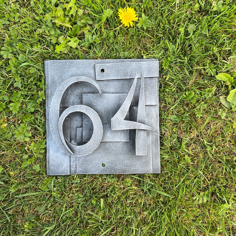 Custom Large Metal House Number Sign. Hand Forged. Outdoor Decor. Metal ...