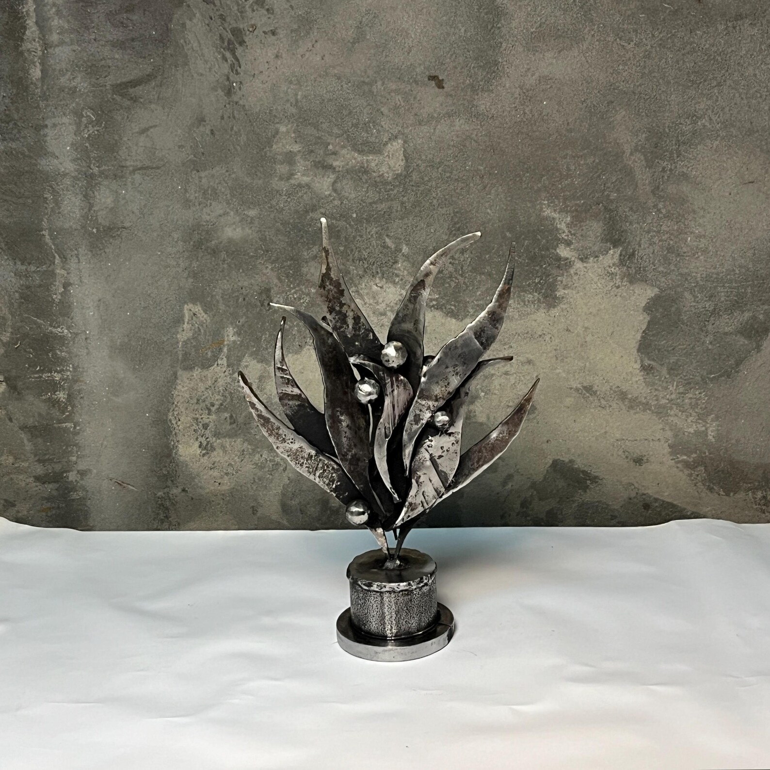 Unique Abstract Metal Flower Sculpture: Handcrafted Home Decor ...
