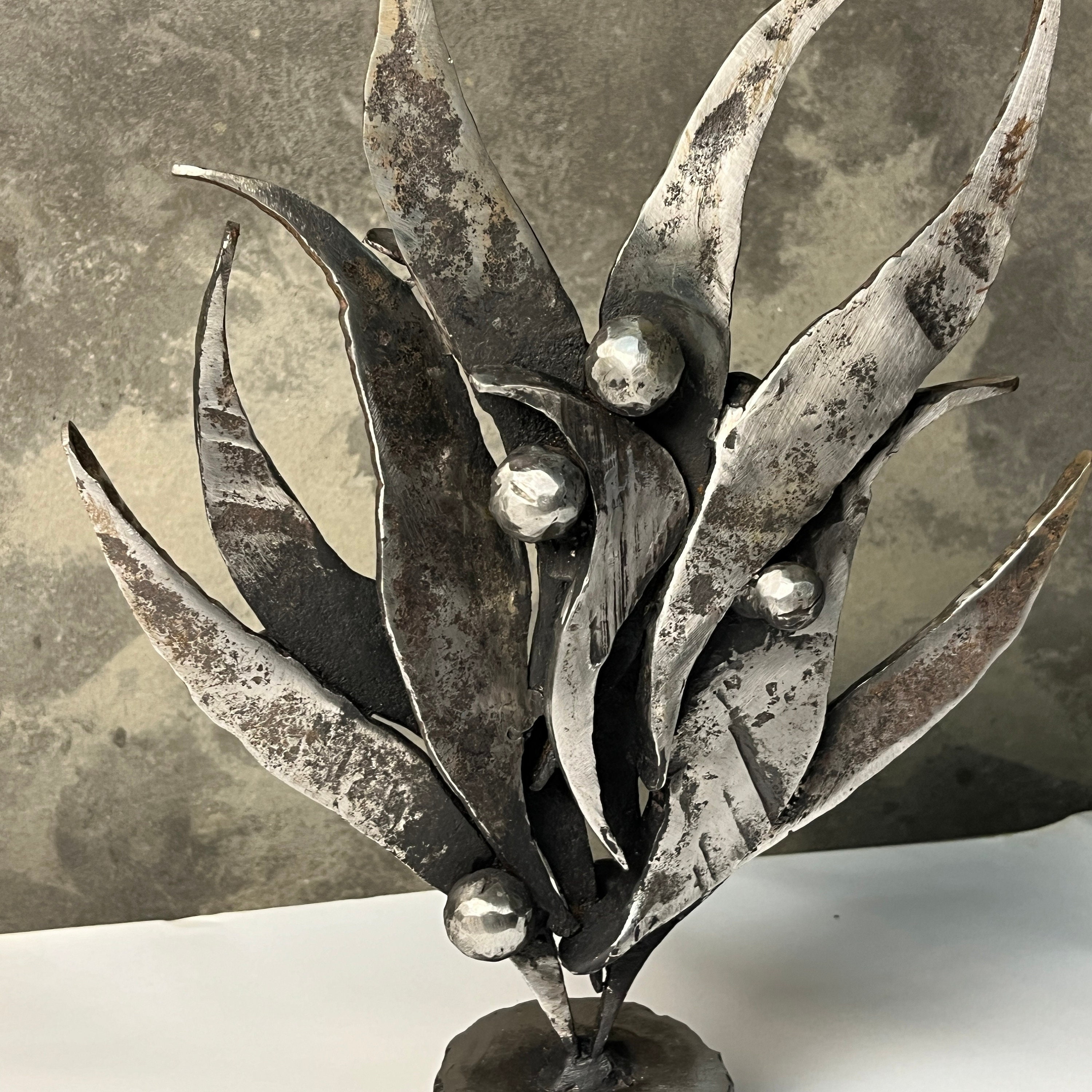 Artisan's Vision: Forged Metal Sculpture of Abstract Beauty - Etsy