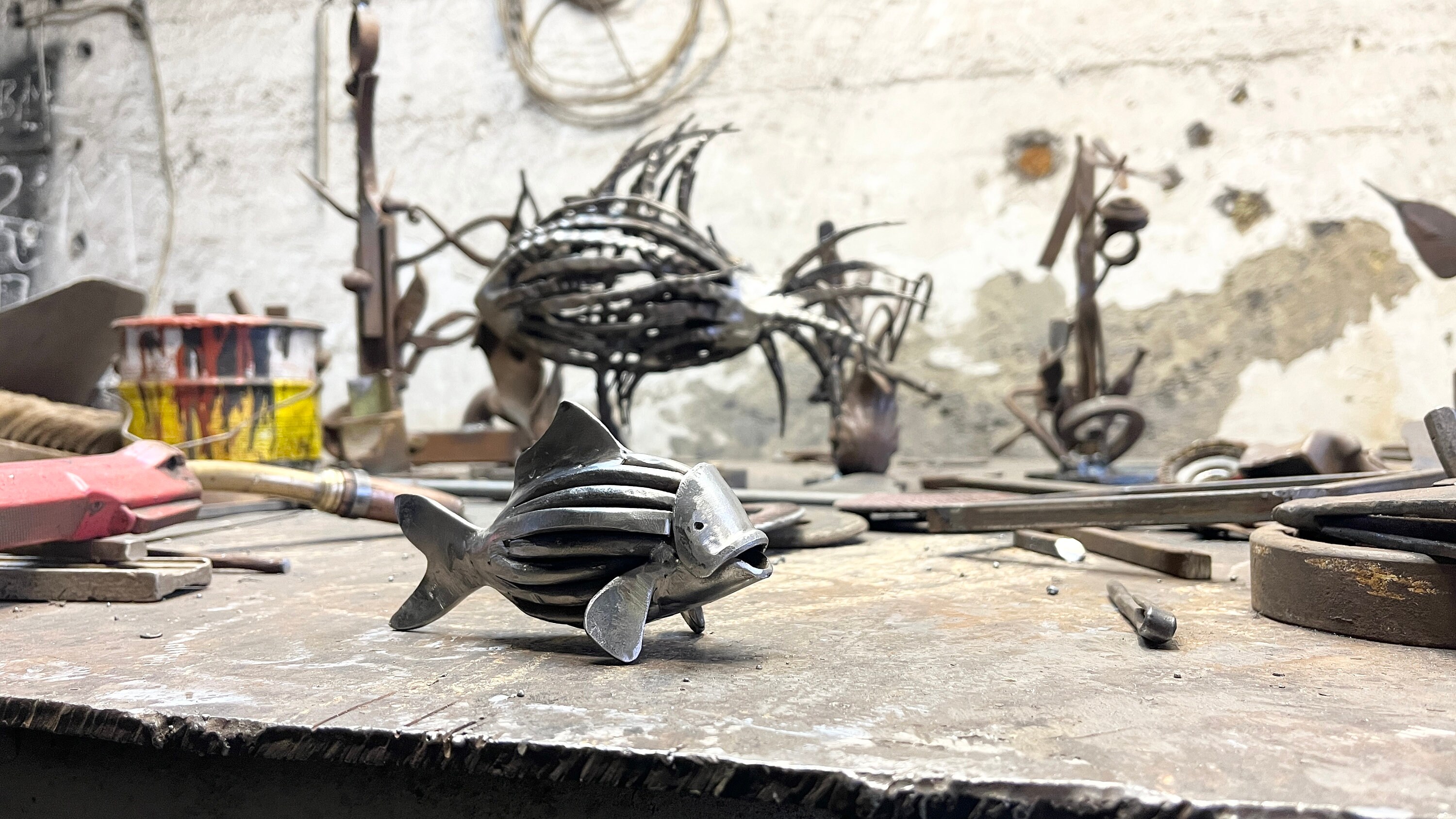 Metal Fish Unique Handcrafted Sculpture for Decor. Metal Sculpture Fish ...